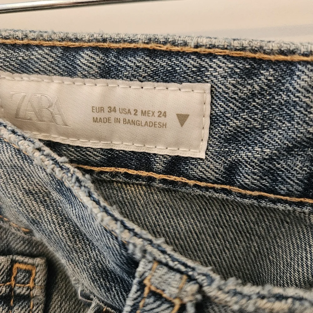 Zara | Jeans | Zara Wide Leg Cuffed Jeans | Poshmark
